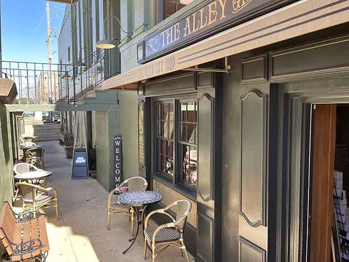 The Alley Gift Shop's charming exterior practically begs you to step inside and browse for a while.