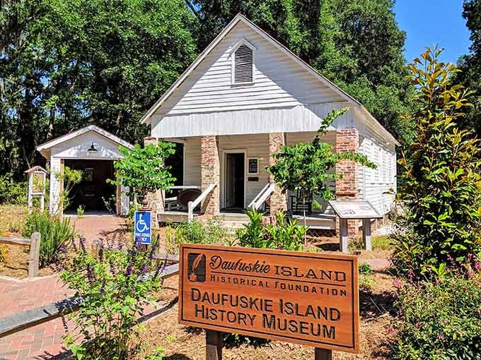 The island's history museum preserves stories of resilience and community in this modest building that holds generations of memories.