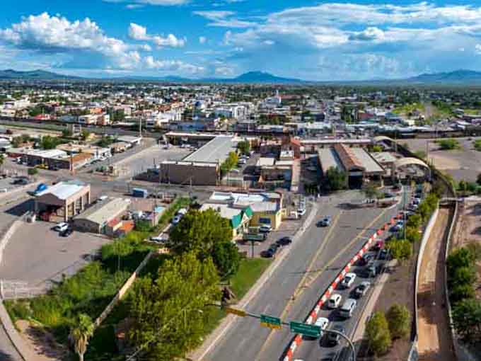 Mountains frame the horizon while the town spreads comfortably below, proving affordable living can include actual views.