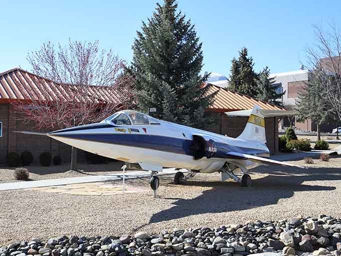 This sleek NASA jet on display makes you wonder what it felt like to pilot something so futuristic.