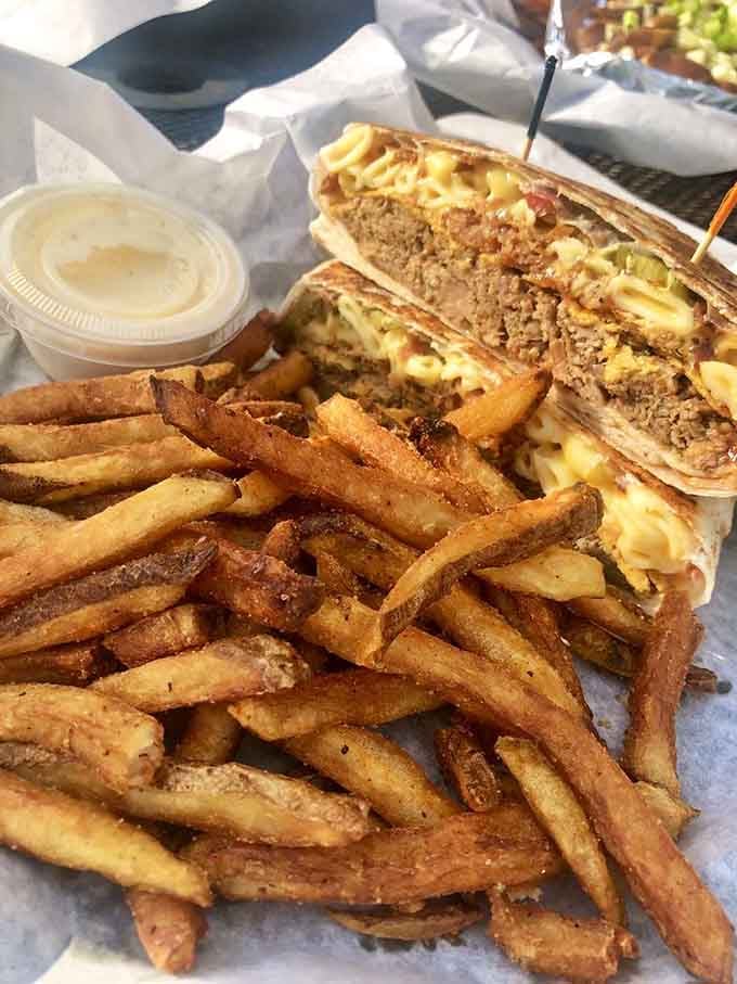 The Emily burger proves that sometimes the best things come stacked between buns with fries.