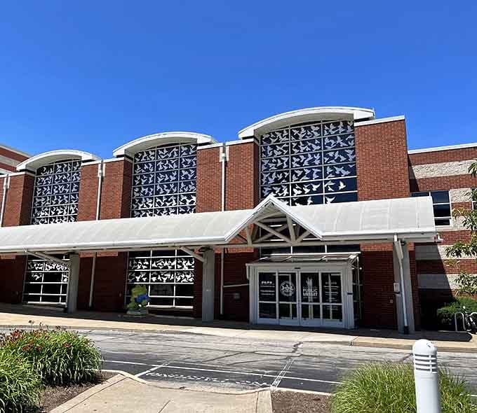 The public library's modern facade welcomes readers into a space where knowledge meets contemporary design quite successfully.