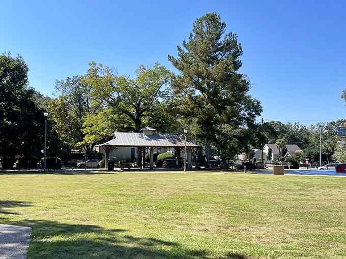 Expansive green spaces invite families to spread out, relax, and enjoy old-fashioned outdoor time together peacefully.