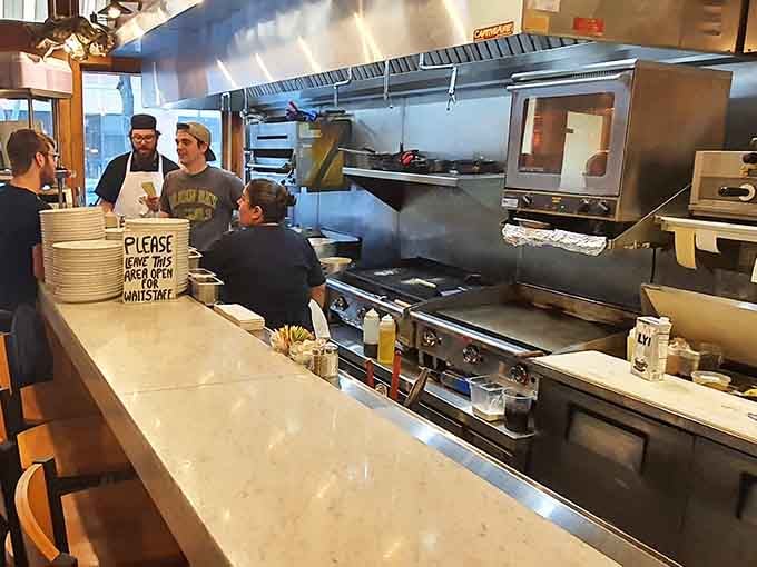 The open kitchen where breakfast dreams are made and your eggs are cooked exactly how you like them.