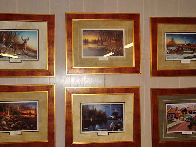 Framed wildlife scenes capture nature's beauty, perfect for cabin walls or nostalgic living rooms everywhere.