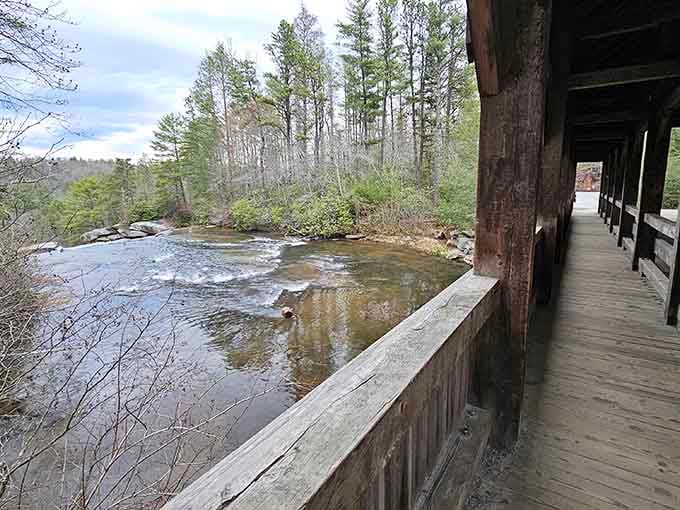 Where rushing water meets rustic craftsmanship, creating a symphony of sights and sounds that no smartphone can capture.