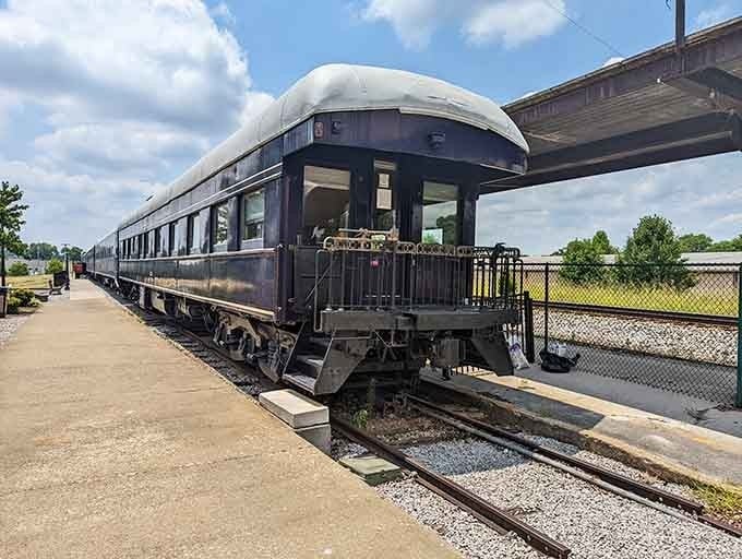 Climb aboard actual vintage railroad cars sitting on real tracks, because touching history beats reading about it always.