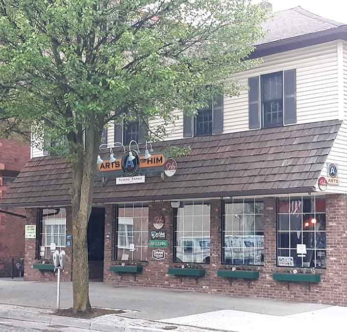 Brick buildings housing local shops, the kind where owners actually remember your name and your coffee order.