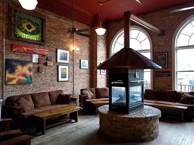 Exposed brick and cozy seating make this brewery feel like your coolest friend's living room with better beer.