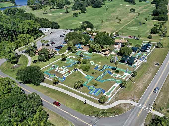 Miniature golf courses wind through the island, providing wholesome entertainment that doesn't require actual athletic ability.