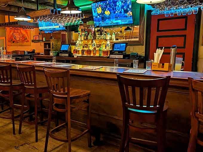 The bar area where patience is rewarded with strong drinks and the promise of incredible food ahead.