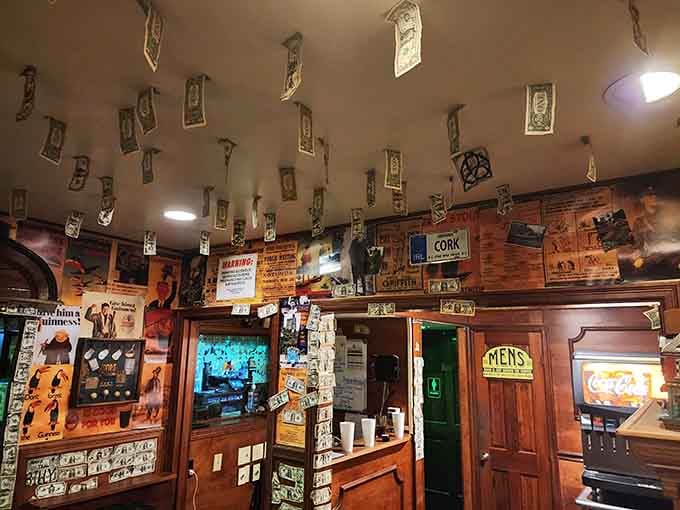 That cozy corner with the fireplace is basically begging you to settle in with a pint and forget your troubles.