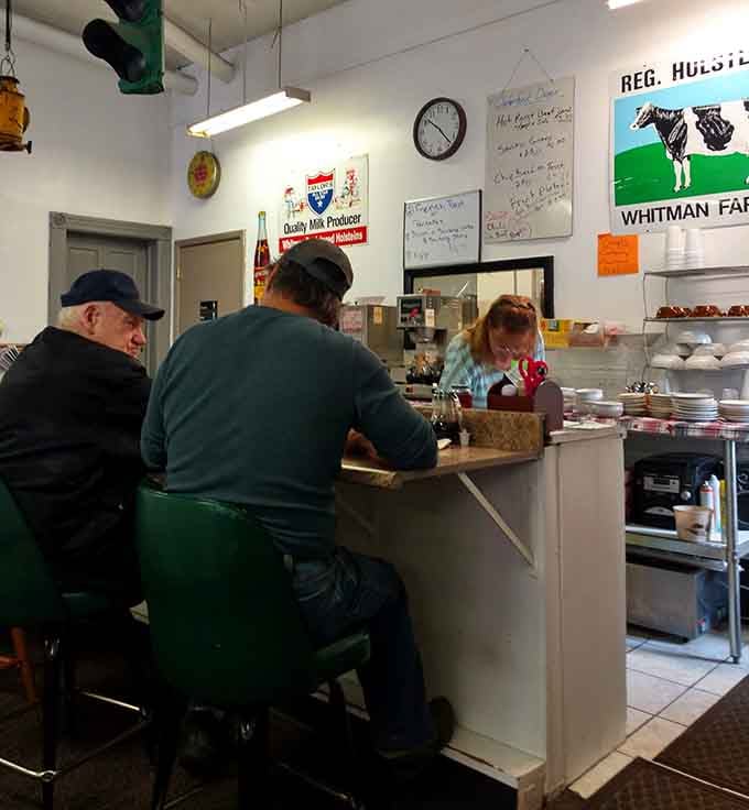 The counter seating where locals gather for morning coffee and the latest town news never gets old.