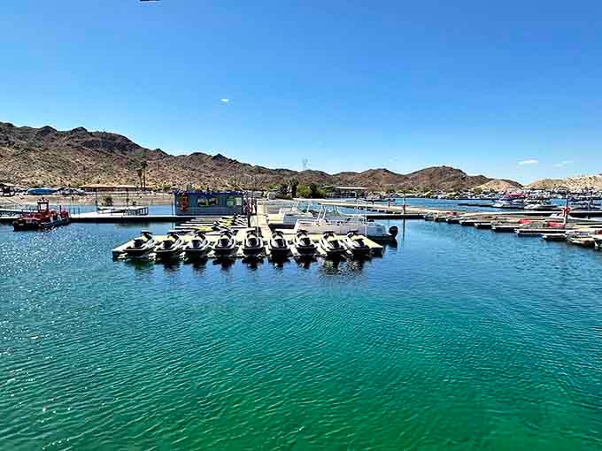 The turquoise water looks photoshopped but it's gloriously real, proving nature still has tricks up her geological sleeves always.