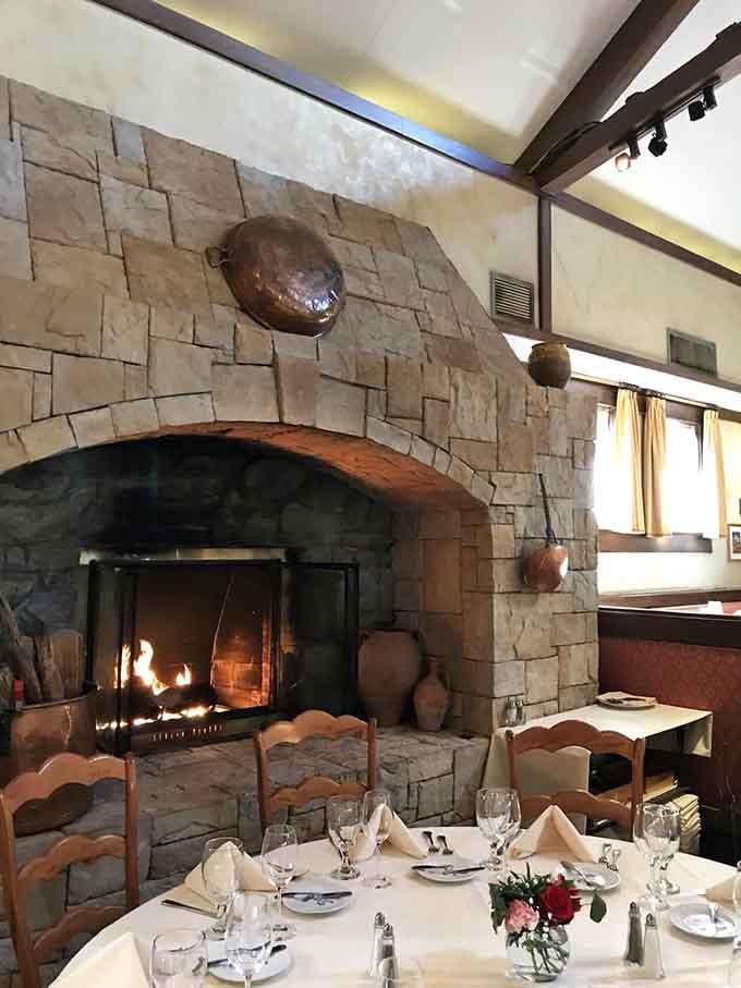 A stone fireplace so inviting it makes you want to cancel all plans and just stay here forever.