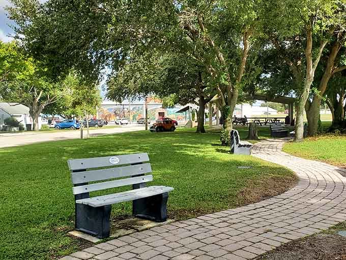 Stuart Park proves that sometimes the best amenities are a bench, some shade, and absolutely nothing demanding your attention.