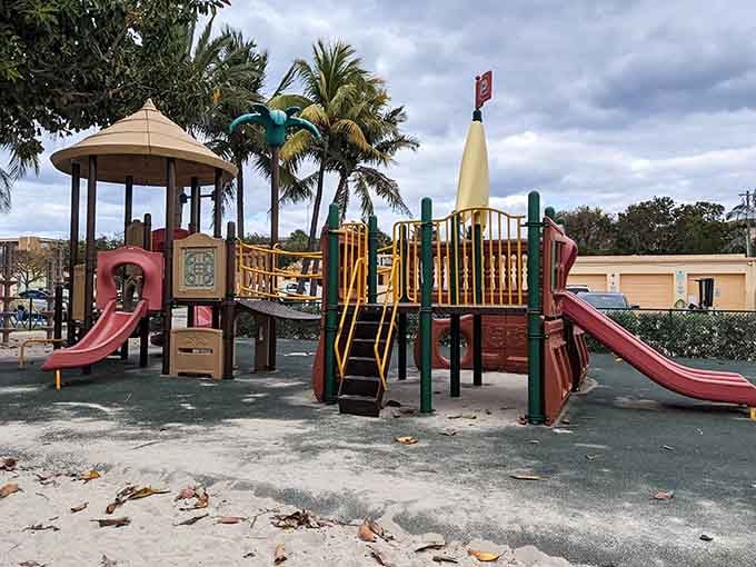 Playgrounds by the beach mean the kids stay entertained while you contemplate that second cup of coffee.