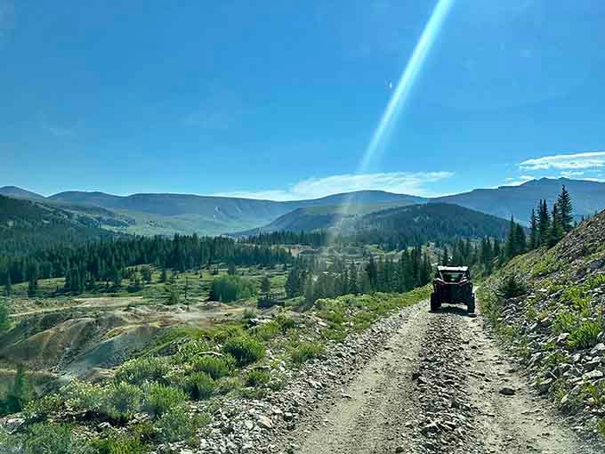 ATV trails wind through terrain that makes you grateful someone else is doing the navigating through this wilderness.