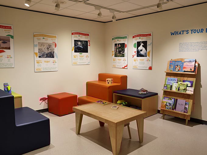 The kids' discovery space where young visitors can explore art without anyone shushing them every five seconds.