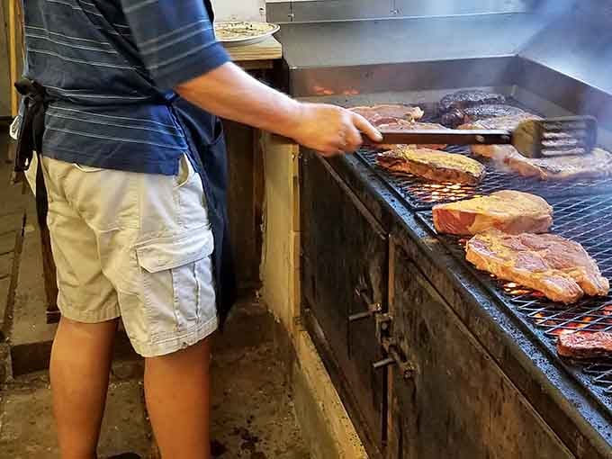 Watching those steaks sizzle on the grill is dinner theater at its most delicious and mouthwatering.