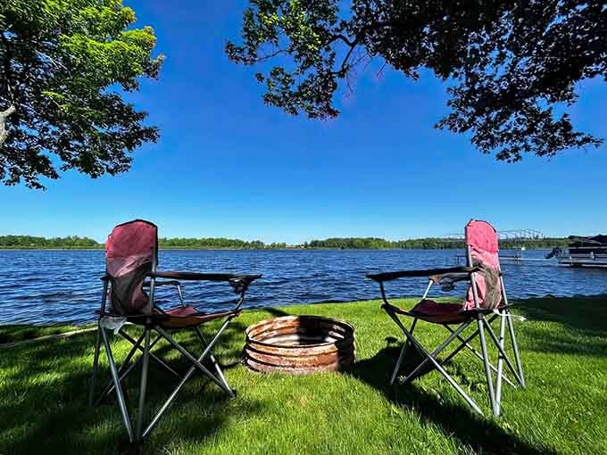 That fire ring on the lawn is where marshmallows meet their delicious destiny and stories get better with every telling.