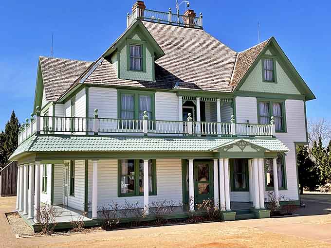 Victorian elegance preserved perfectly, showing how ranching families built their dreams on the prairie.