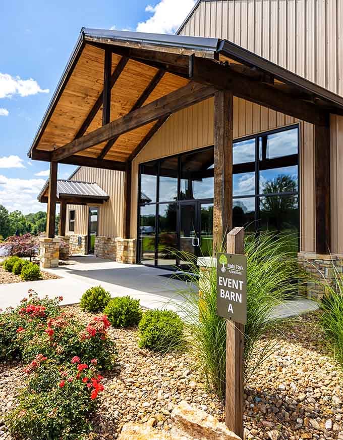 The Event Barn combines rustic charm with modern amenities, like if a country wedding and practicality had a beautiful baby.