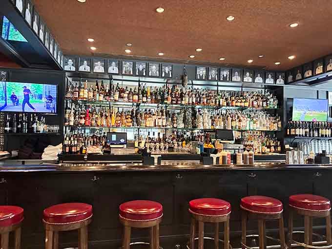 The bar at Manny's stocks enough spirits to make any cocktail enthusiast's heart skip a happy beat.
