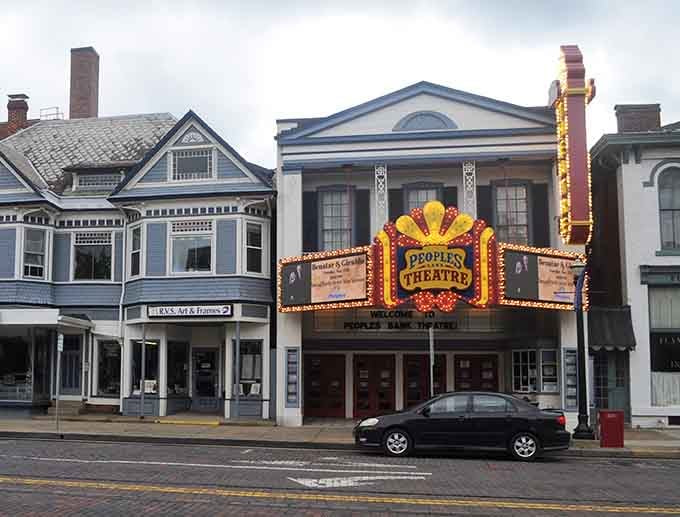 The Peoples Bank Theatre's marquee lights up nights with culture that doesn't require a second mortgage.