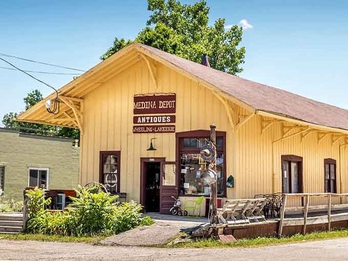 Antique hunting in a converted depot feels like stepping into a time machine with better lighting.