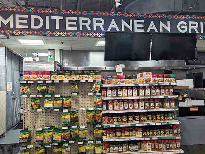 Shelves stocked with Mediterranean staples prove that some flavors have been perfecting themselves for thousands of years.