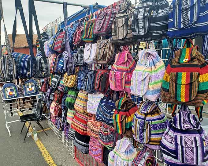 Colorful bags in every pattern imaginable, because one can never have too many tote options.