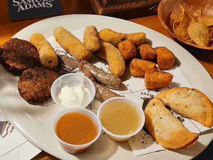 This appetizer platter is basically a German greatest hits album, featuring crispy, golden bites of pure happiness.