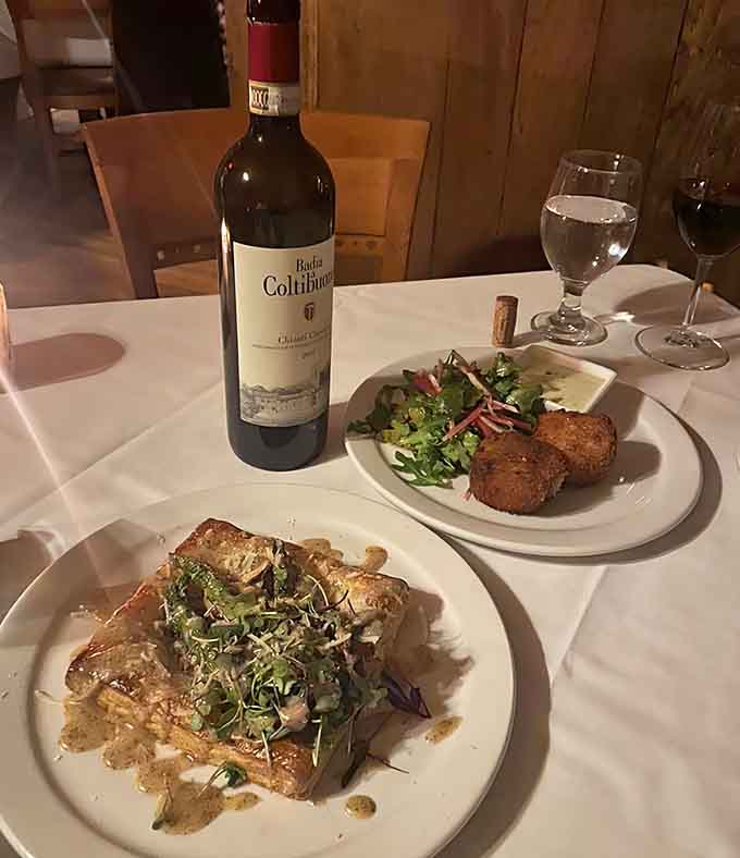 When the wine bottle comes out and those plates arrive, you know you've made all the right decisions today.