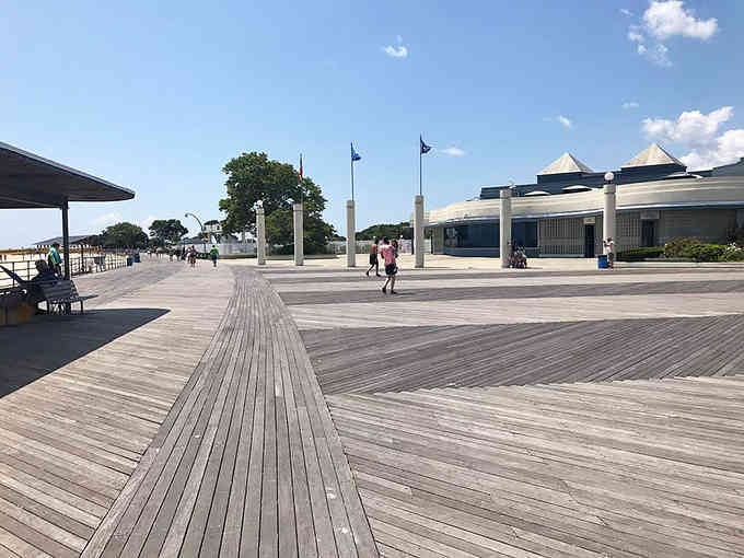 This boardwalk has seen generations of summer strolls, ice cream cones, and sunset watching, and it's still going strong.