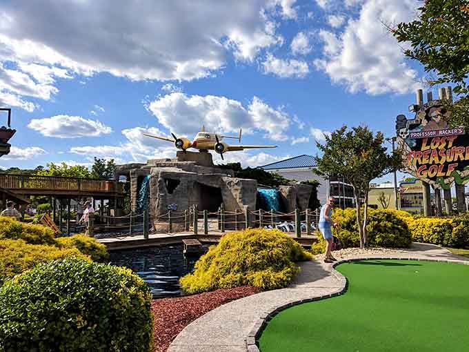 Mini golf gets the adventure treatment with elaborate theming that makes every hole feel like a vacation.
