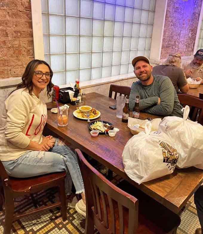 Happy diners enjoying good food in great company is exactly what every restaurant should look like on any given day.