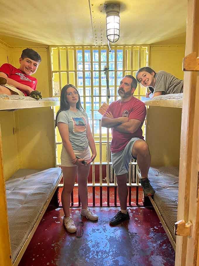 Families recreate iconic scenes behind bars, making memories that'll last longer than any actual sentence would.