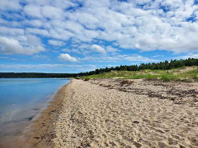 Sandy beaches meeting crystal-clear water is Michigan's way of reminding you that ocean views are overrated when you've got this in your backyard.