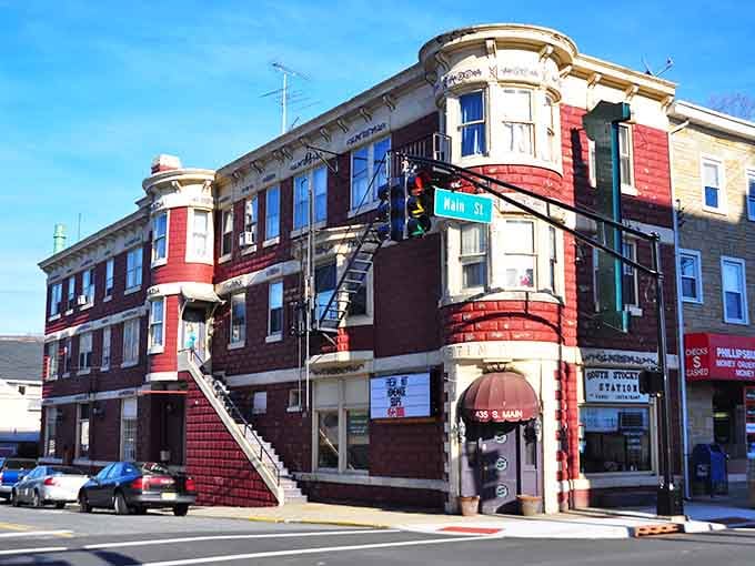 The Martin Building's ornate corner turret adds downtown drama without charging admission for the spectacular street-level view.