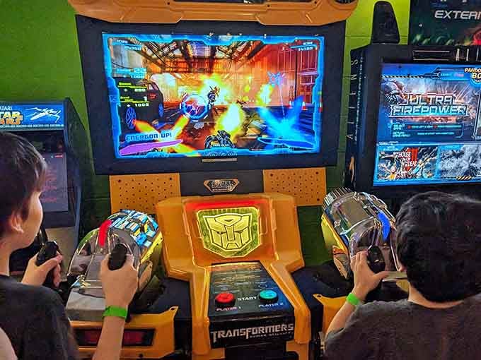Transformers shooting game lets you save the world without leaving your comfortable Brunswick gaming throne.