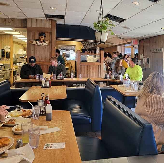 The open kitchen concept and counter seating let you watch the magic happen while enjoying classic diner camaraderie.