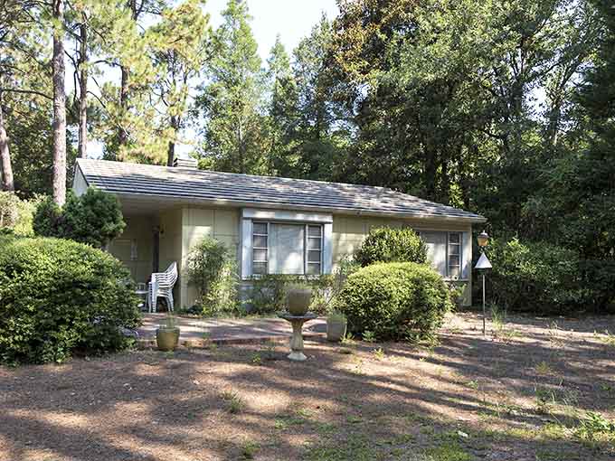This charming Lustron House represents the unique architectural gems scattered throughout Pinehurst's peaceful residential streets and neighborhoods.
