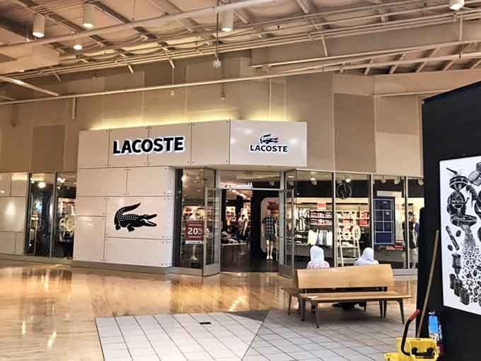 Lacoste outlet brings preppy sophistication within reach of mortals who don't summer in the Hamptons regularly.