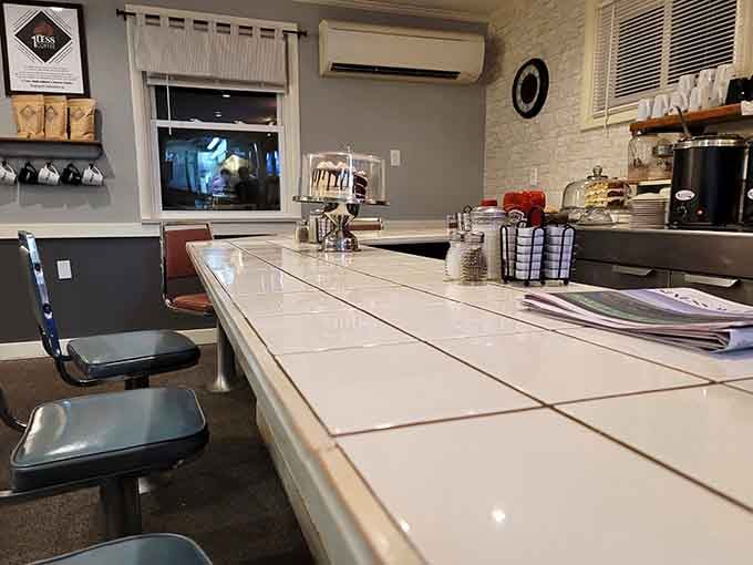Counter seating with that classic diner vibe, where solo diners feel welcome and conversation flows naturally.