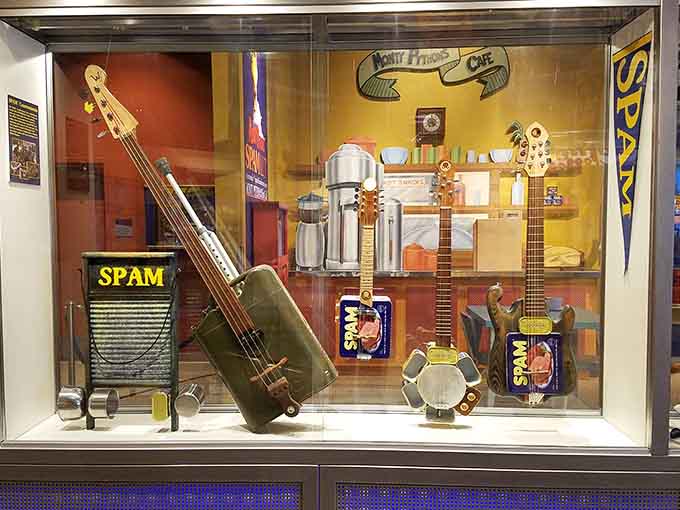 Musical instruments crafted from SPAM cans&mdash;because why shouldn't canned meat also make beautiful music together?