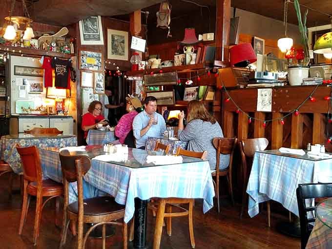 The dining room buzzes with happy conversations and the universal language of people enjoying really, really good food together.