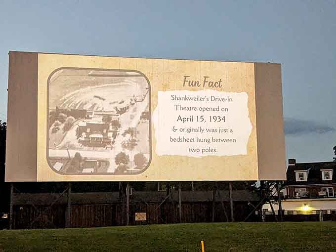 The theater's humble beginnings as a simple bedsheet between poles evolved into this enduring Pennsylvania entertainment treasure today.