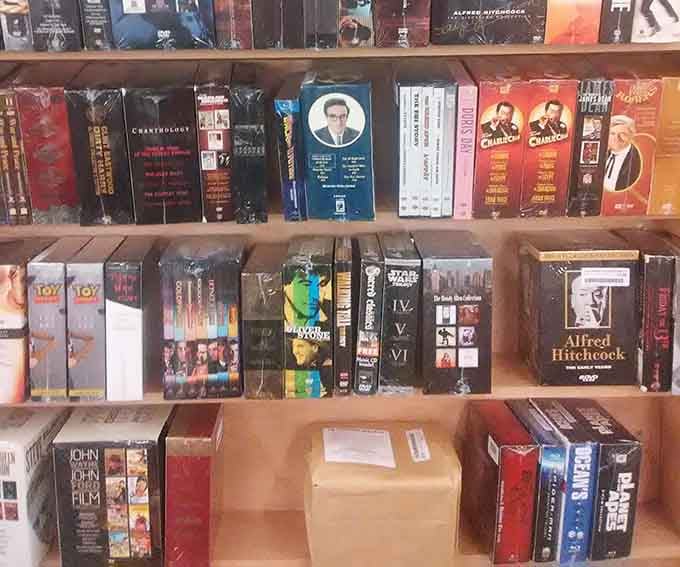 Box sets and collector's editions line the shelves, offering deep dives into cinema's greatest achievements.