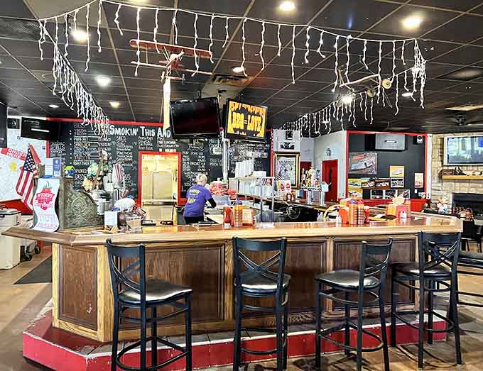 Counter seating where you can watch the magic happen while contemplating your next order already.
